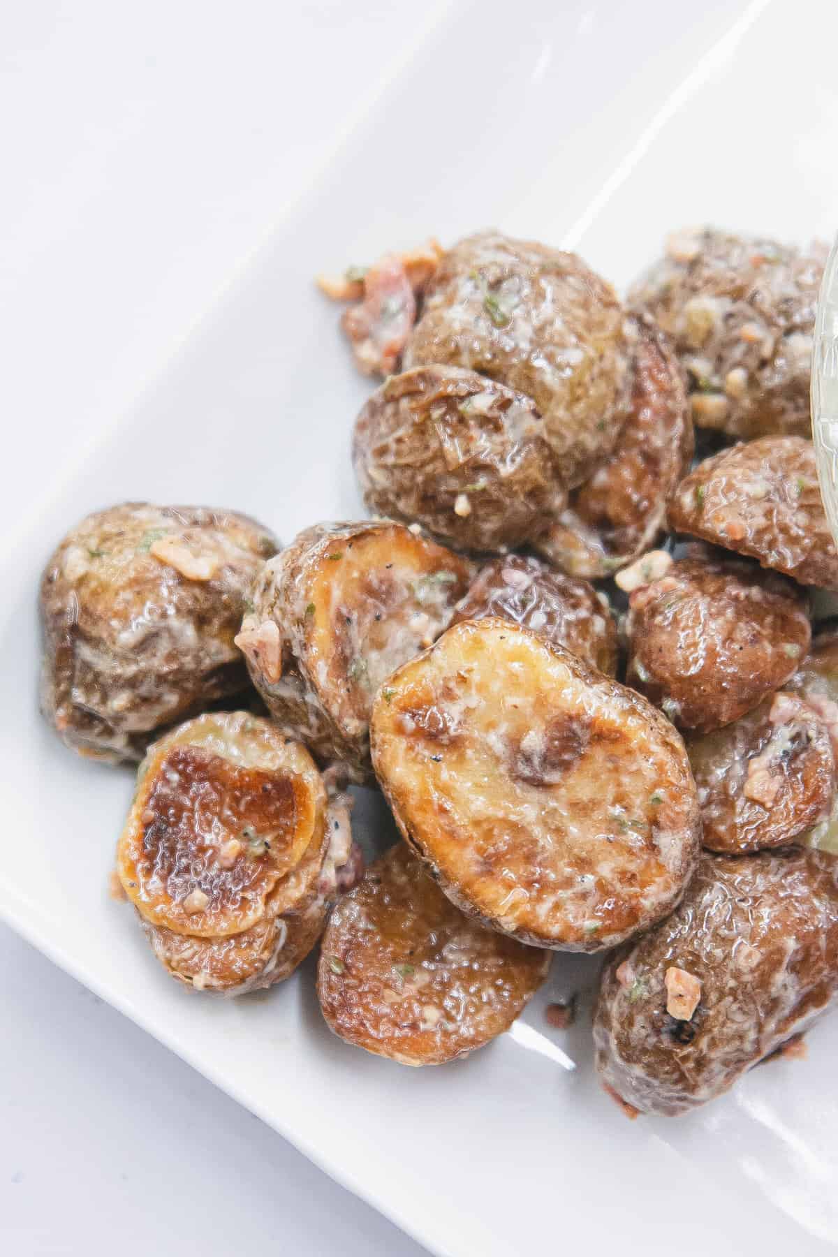 Roasted Potatoes Recipe with Tangy Apple Cider Vinegar Aioli - Dined ...