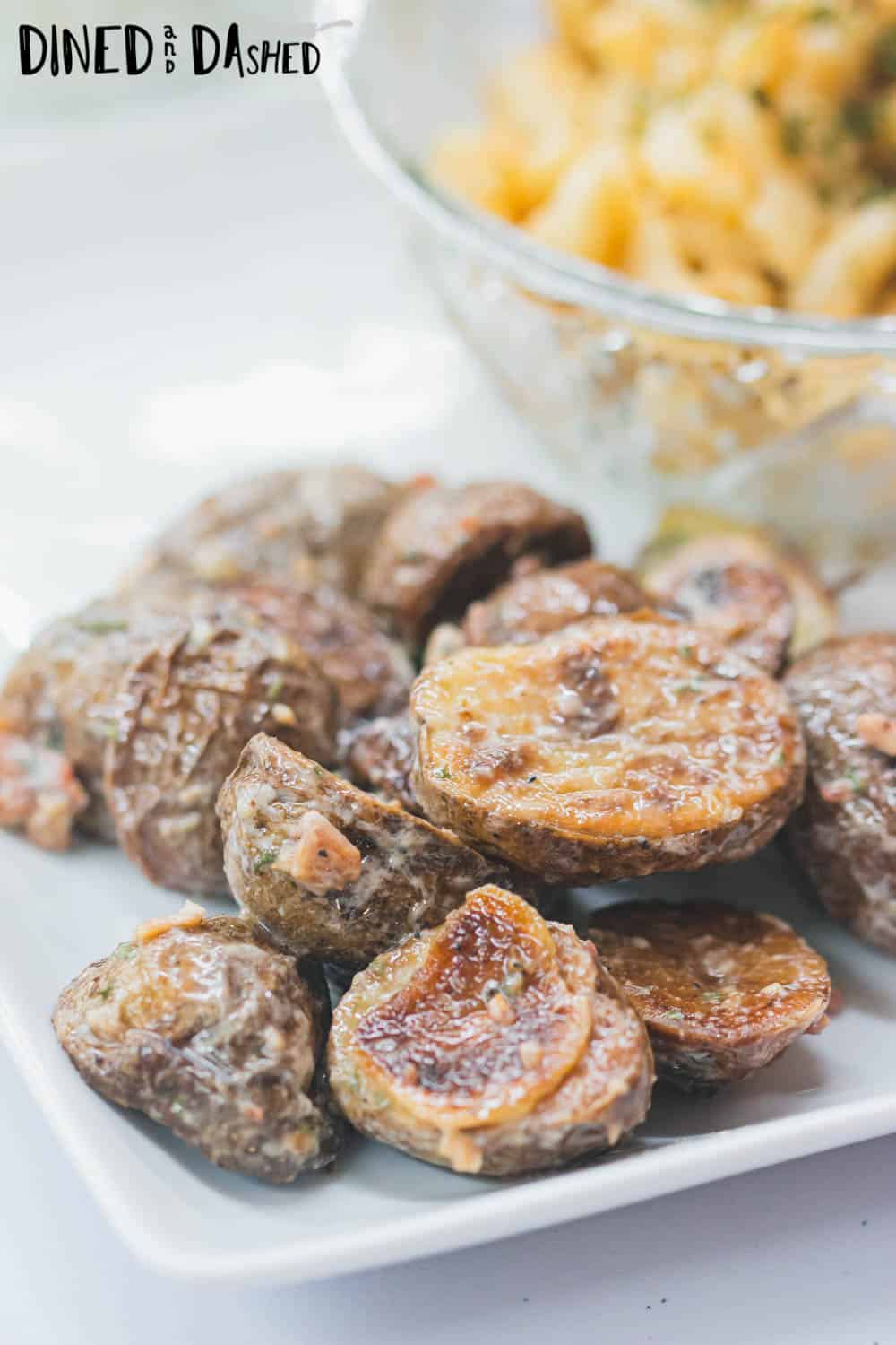 Roasted Potatoes Recipe with Tangy Apple Cider Vinegar Aioli - Dined ...