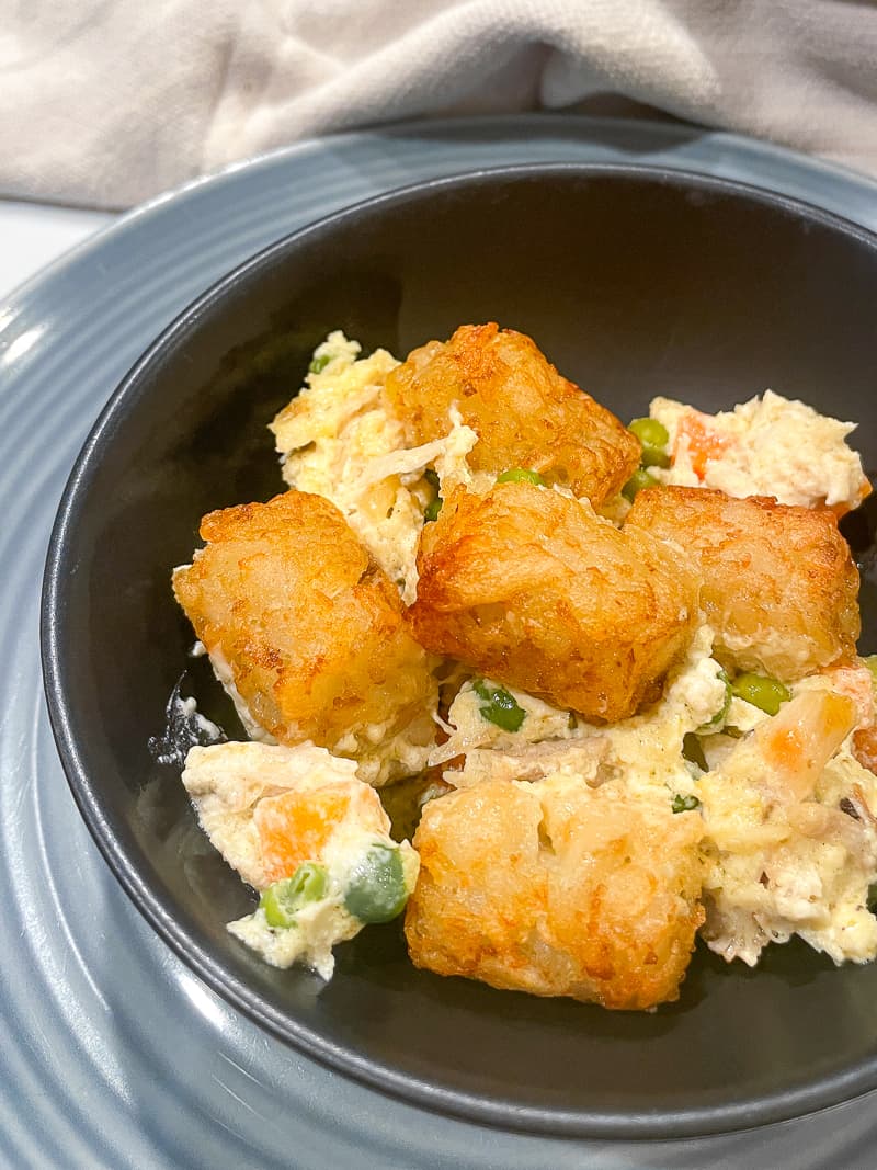 Turkey Tater Tot Casserole Recipe with Leftover Turkey - Dined and Dashed