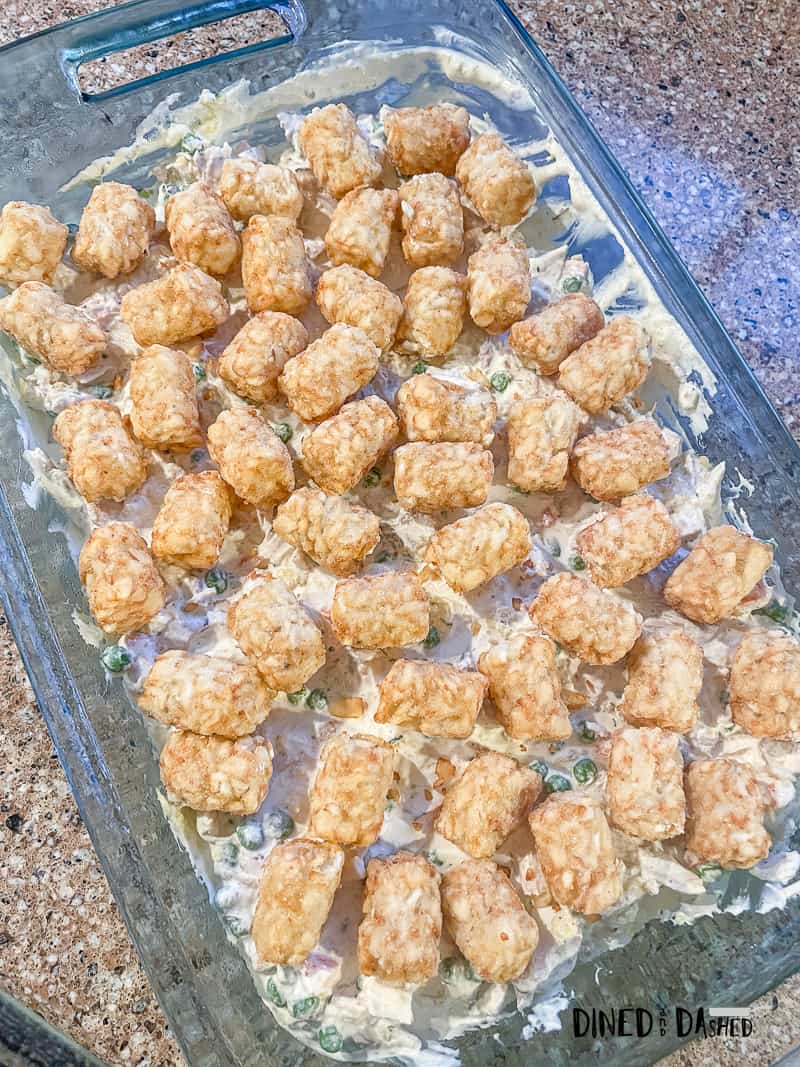 Turkey Tater Tot Casserole Recipe with Leftover Turkey - Dined and Dashed
