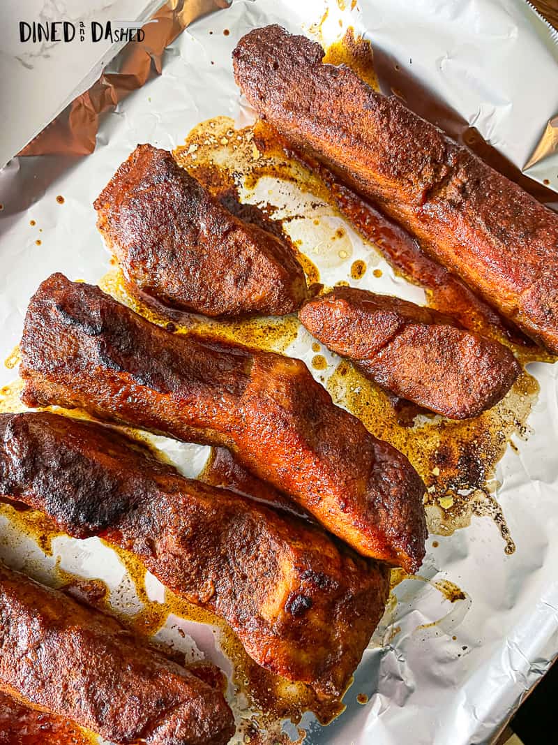 Tender Oven-Baked Spicy BBQ Boneless Pork Ribs Recipe - Dined and Dashed