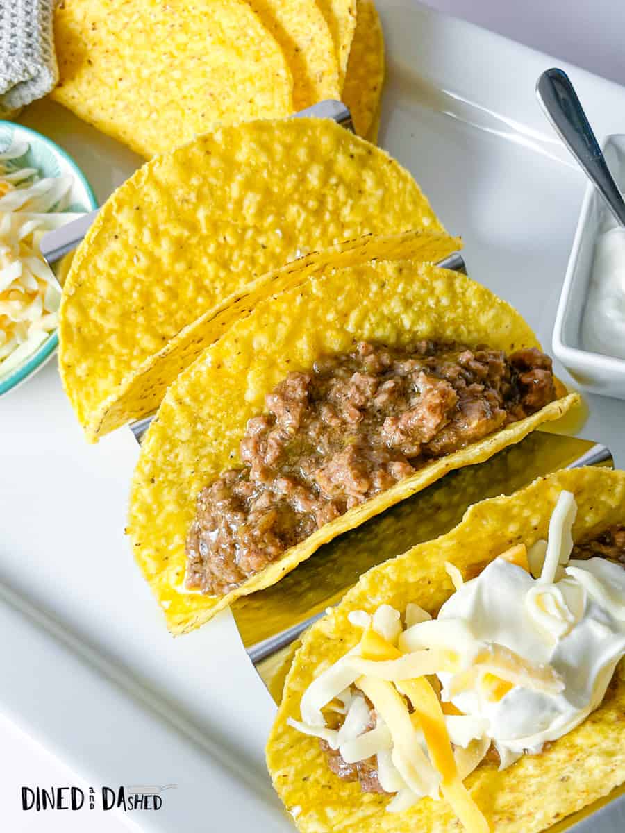 Easy Slow Cooker Ground Beef Tacos Recipe - Dined and Dashed
